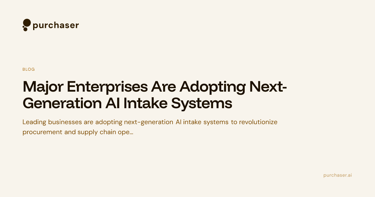 Major Enterprises Are Adopting Next-Generation AI Intake Systems ...