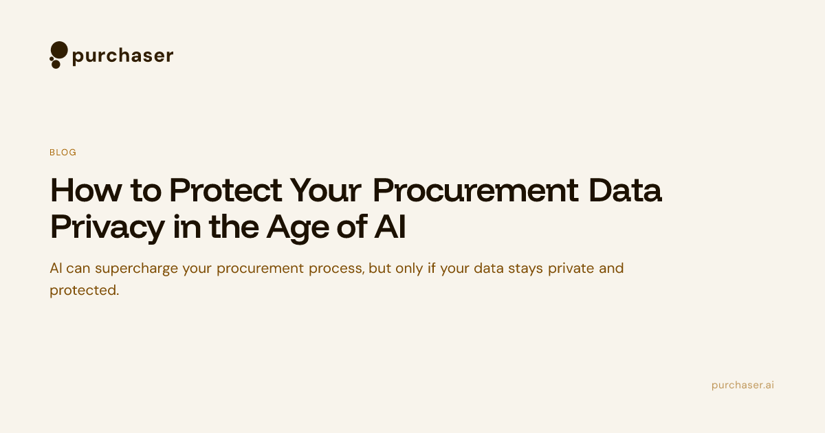 How to Protect Your Procurement Data Privacy in the Age of AI ...